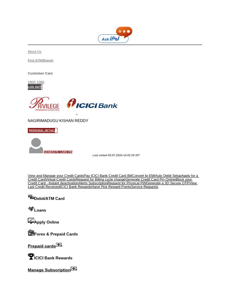 CC Bill Statment | PDF