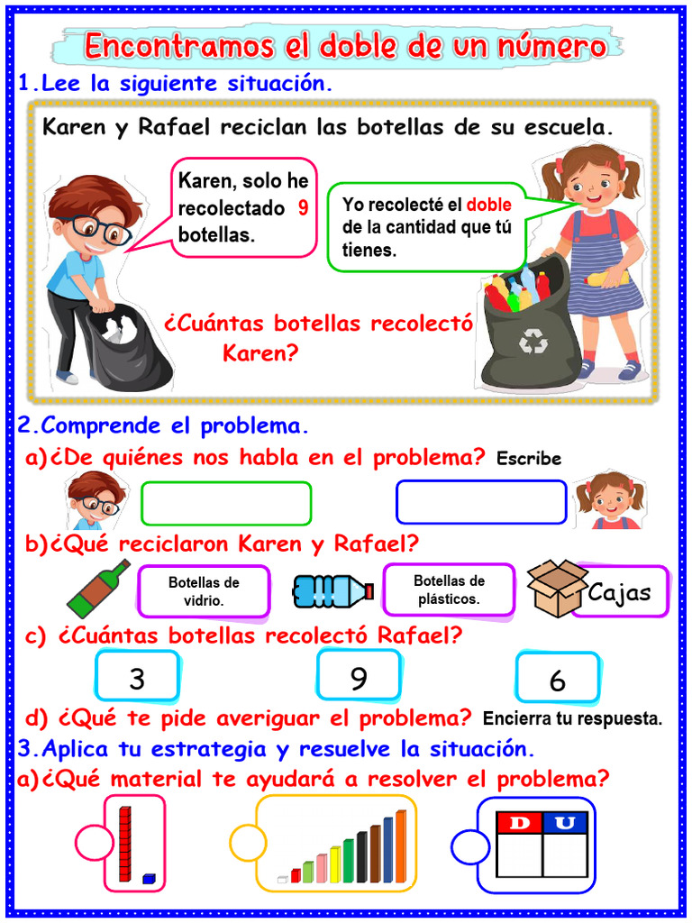 Ficha Encontramos El Doble de Un Número Maestra Janet | PDF