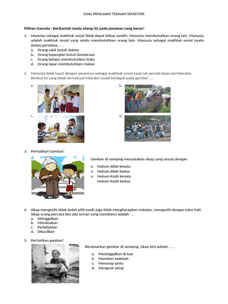 SOAL PTS KELAS 3 GENAP 2022 | PDF