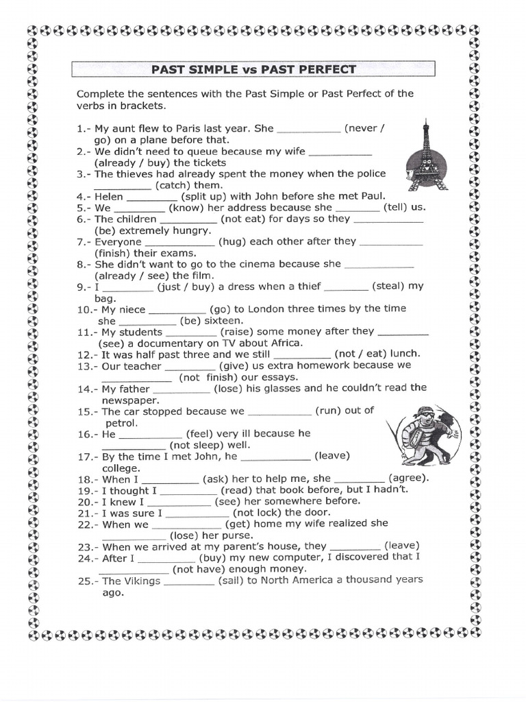 4t U.2 Dpast Simple-Past Perfect Exs | PDF