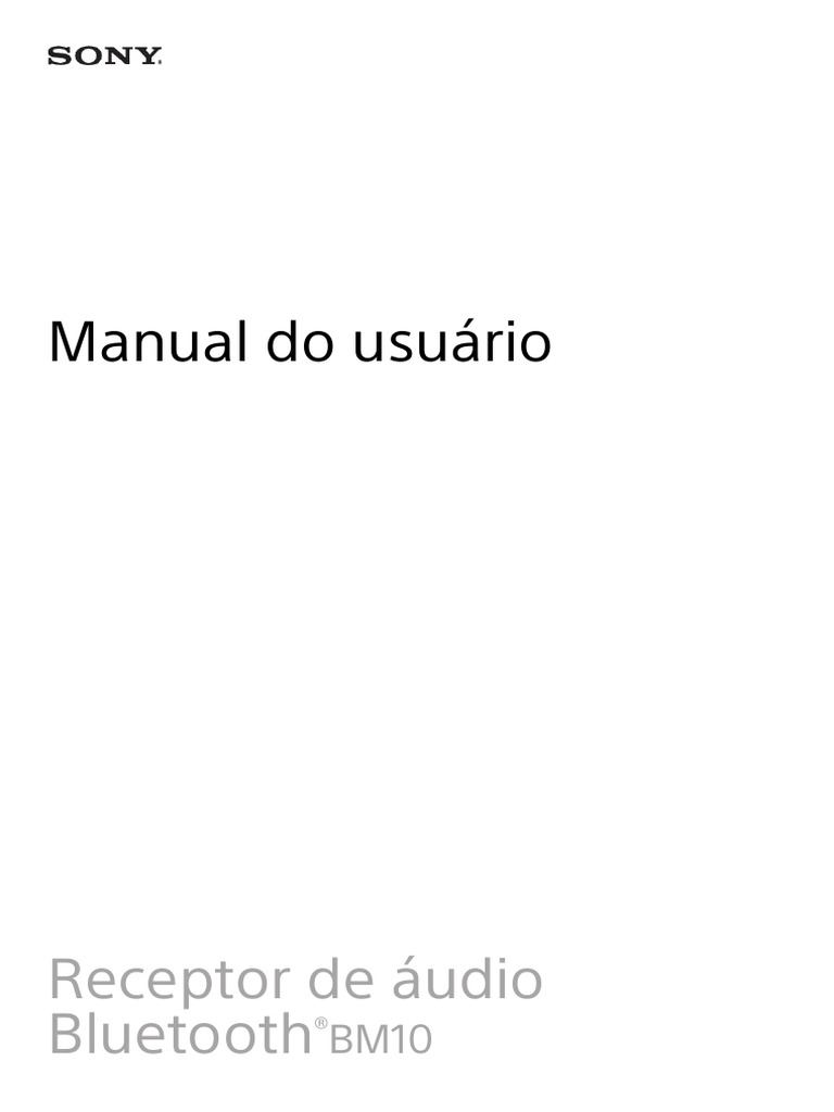 Manual do Usuário do Receptor Bluetooth BM10 | PDF