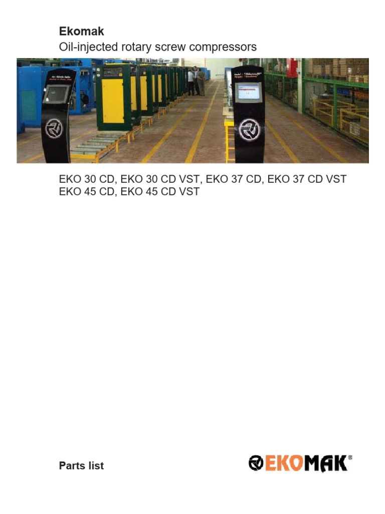 Ekomak EKO 30 37 45 CD CDVST Spare Parts List EN 9829560157 | PDF