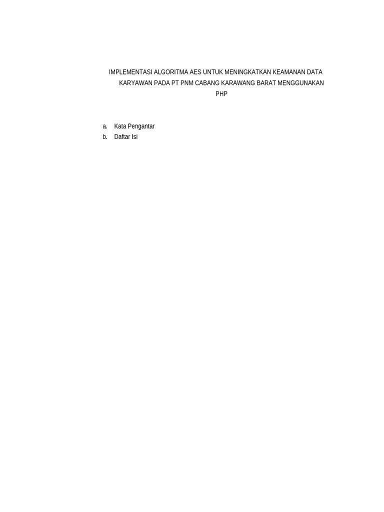 Implementasi Algoritma Aes Untuk Meningkatkan Keamanan Data Karyawan ... Implementasi Algoritma Aes Untuk Meningkatkan Keamanan Data Karyawan ...
