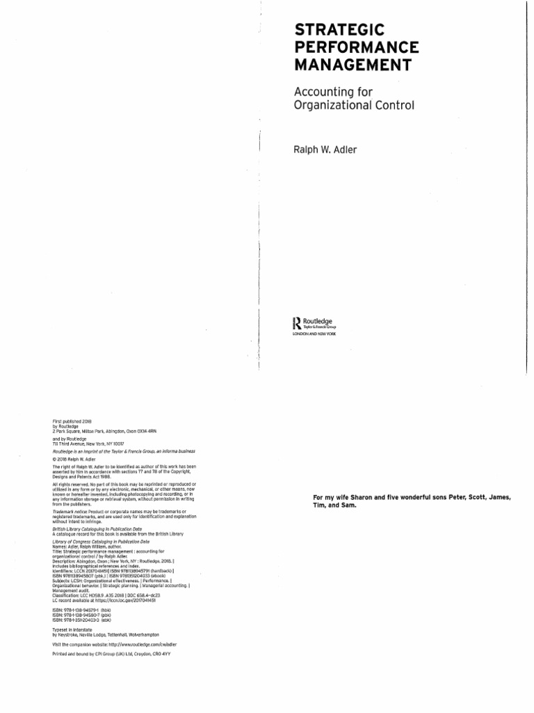 Strategic Performance Management | PDF