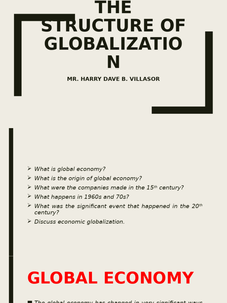 The Structure of Globalization | PDF