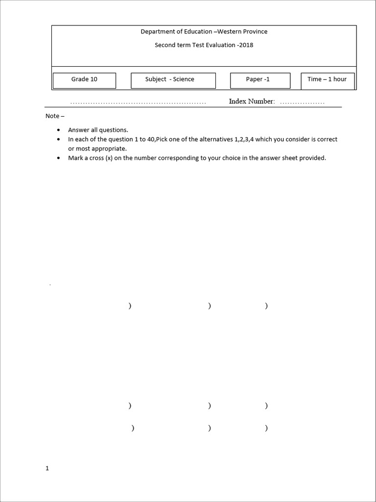 2018 2nd Science English | PDF