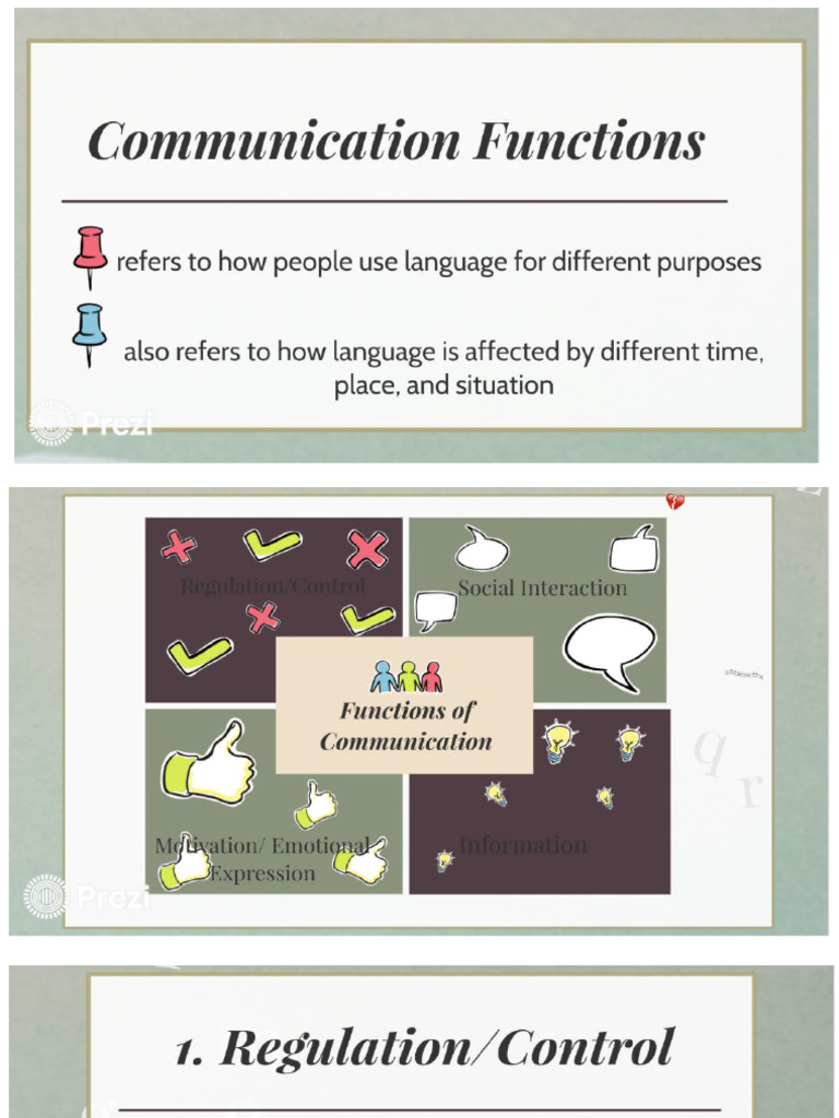 Lesson 3 Functions of Communication | PDF