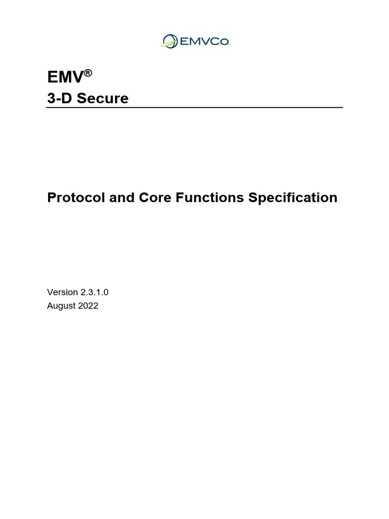 EMVCo 3DS CoreSpec v2.3.1 20220831 | PDF