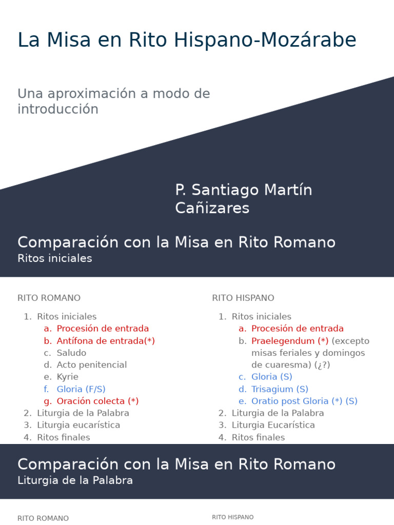 La Misa en Rito Hispano-Mozárabe | PDF