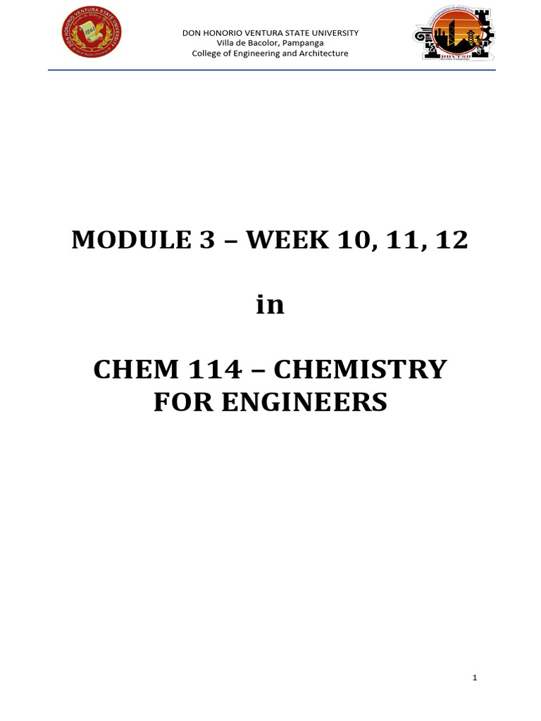 Module 3 Chem For Engrs Electrochem | PDF