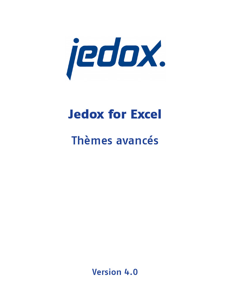 Jedox For Excel Themes Avances | PDF