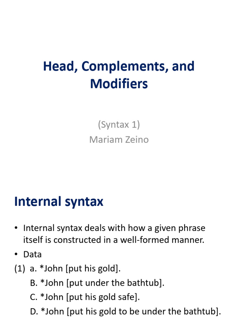 Syntax 1 | PDF