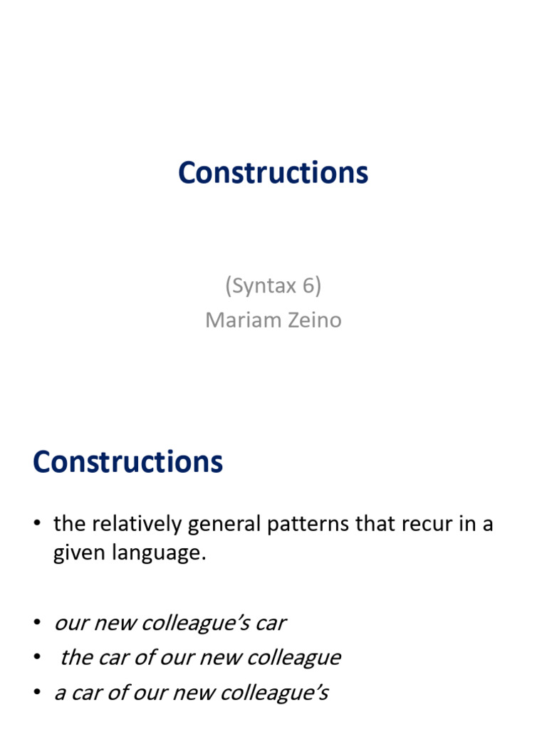 Syntax 6 | PDF