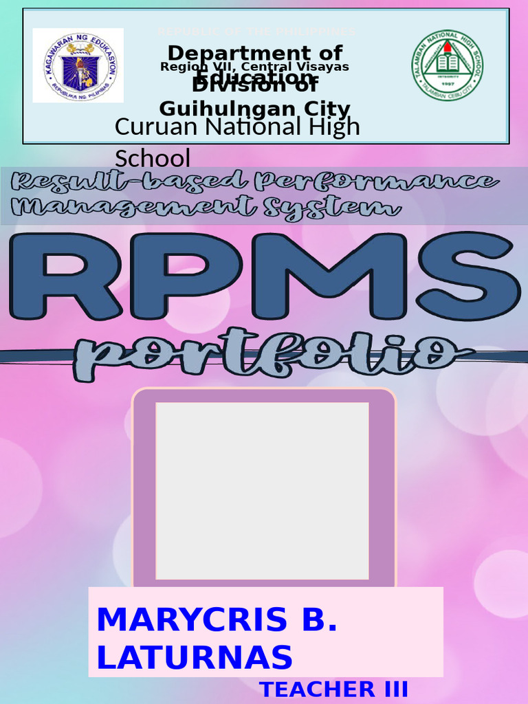 RPMS 2023-2024 Portfolio Mti-Iv - For Sharing | PDF