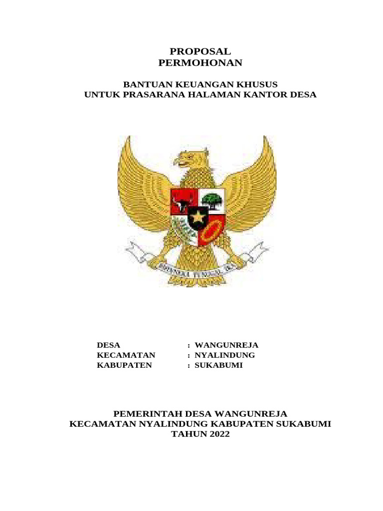 Contoh Proposal Rehab Kantor Desa | PDF