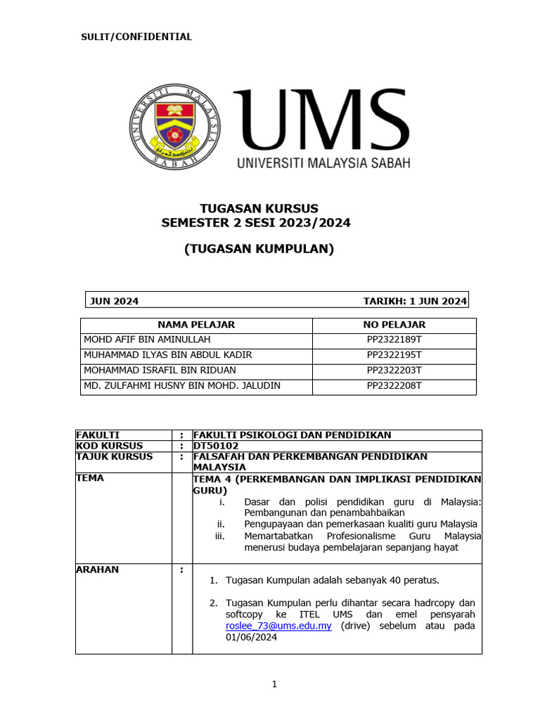 Tugasan Kumpulan Falsafah 240531 093734 | PDF