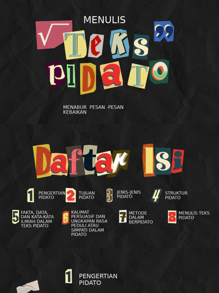 PPT MENULIS TEKS PIDATO | PDF