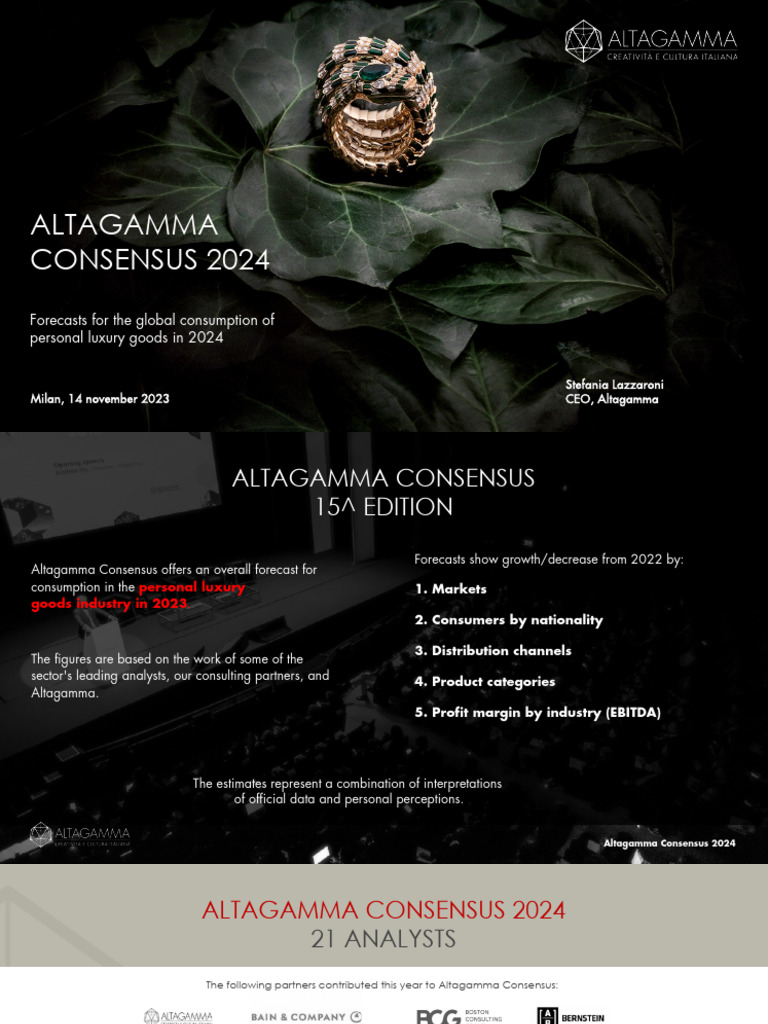 Altagamma Consensus 2024 | PDF