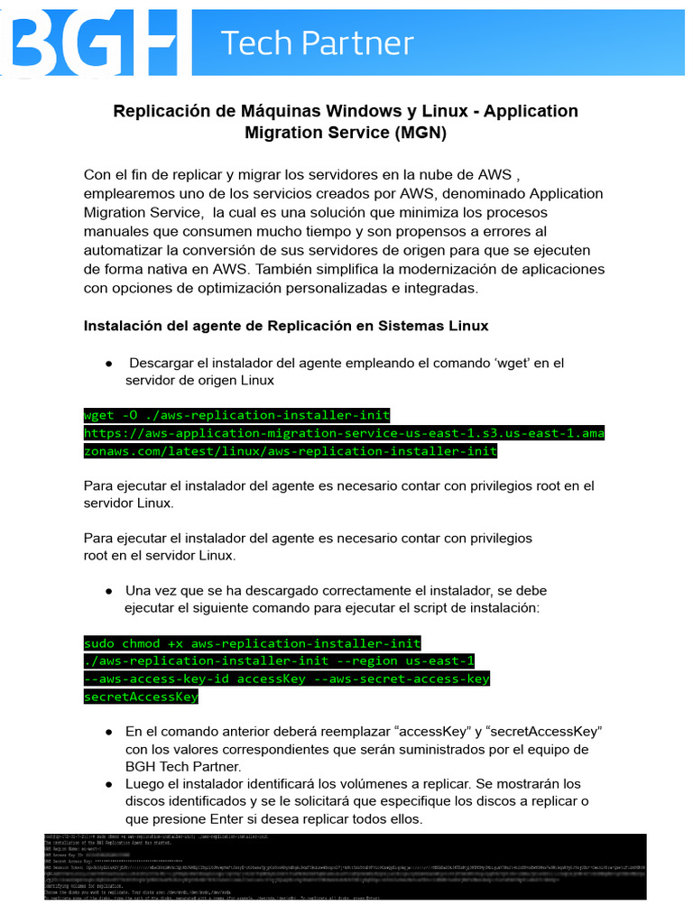 AWS Application Migration Service - Instalación Agente | PDF