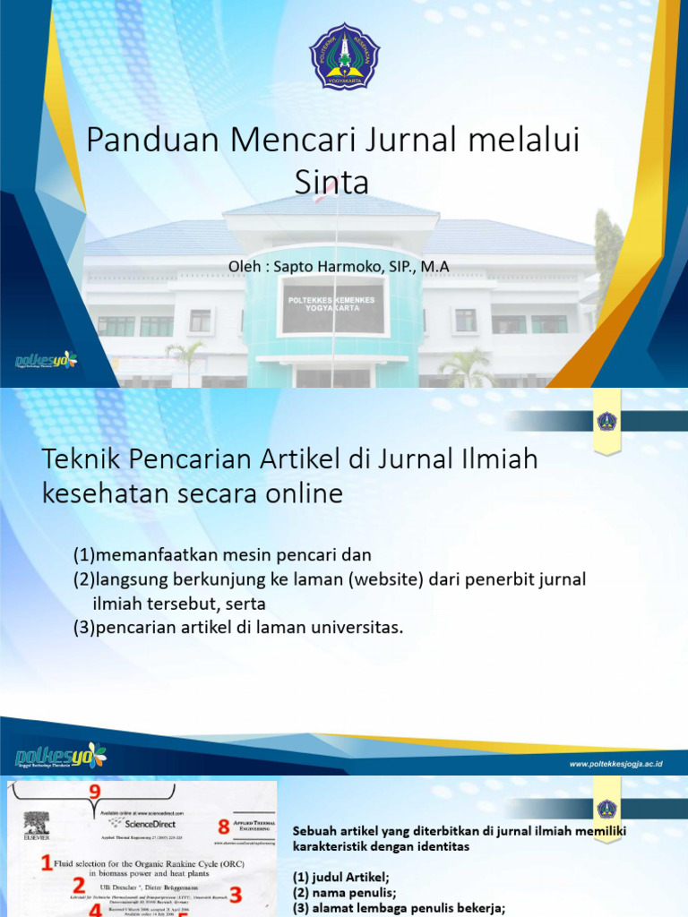 Panduan Mencari Jurnal Melalui Sinta | PDF