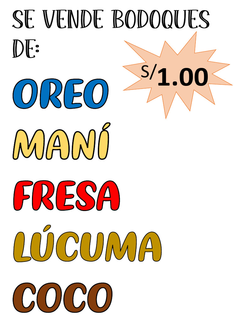 Anuncio de Bodoques | PDF