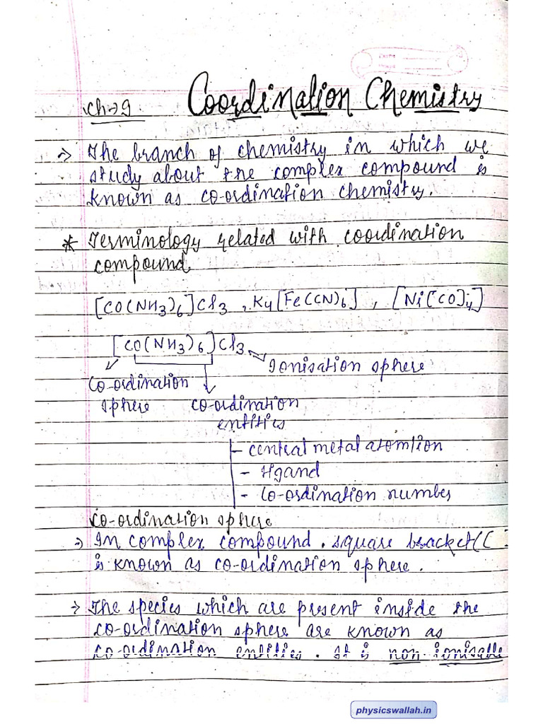 Class-12 Coordination Compound | PDF