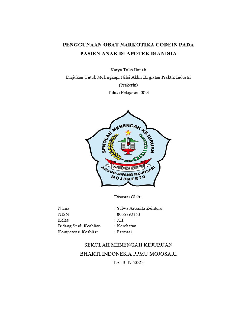 Penggunaan Obat Narkotika Codein | PDF