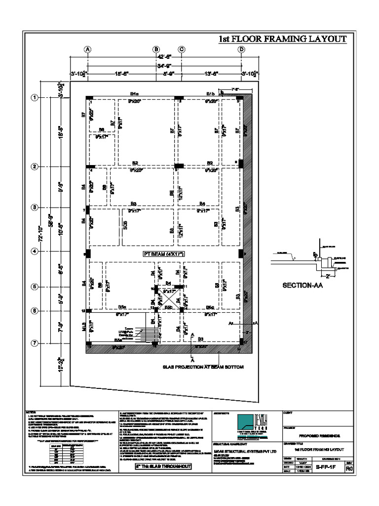 1st Floor Framing Layout 20 08 2024 Model Pdf