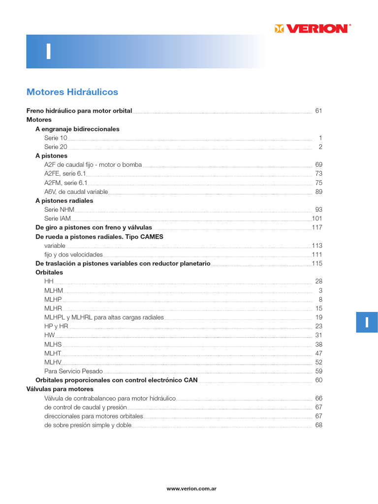 VERION I Motores - Hidraulicos Comprimido | PDF