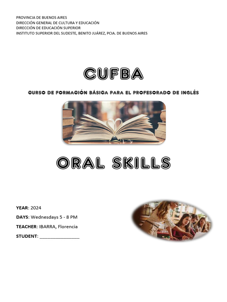 ORAL SKILLS BOOKLET Students | PDF