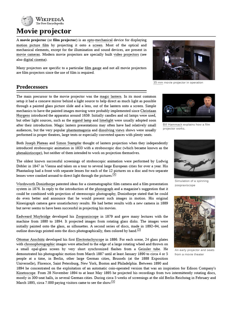 Movie_projector | PDF