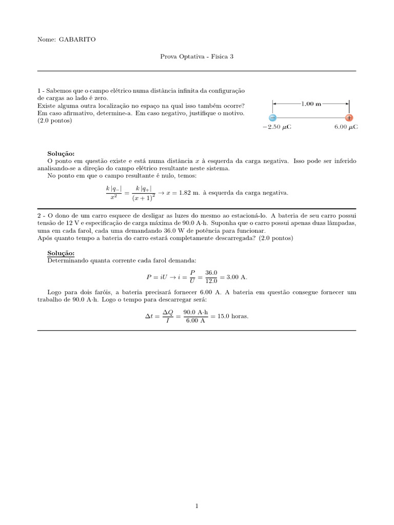 Optativa Gabarito | PDF