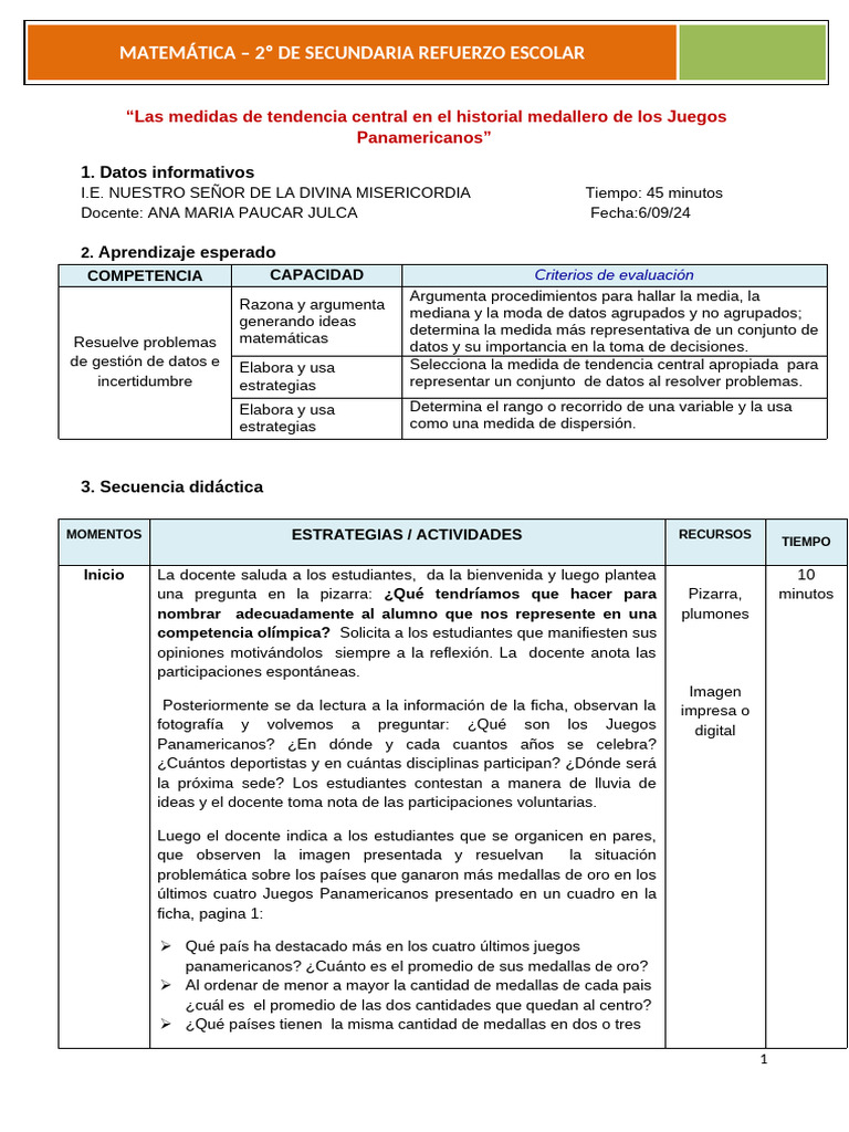 Sesion de Refuerzo Segundo | PDF