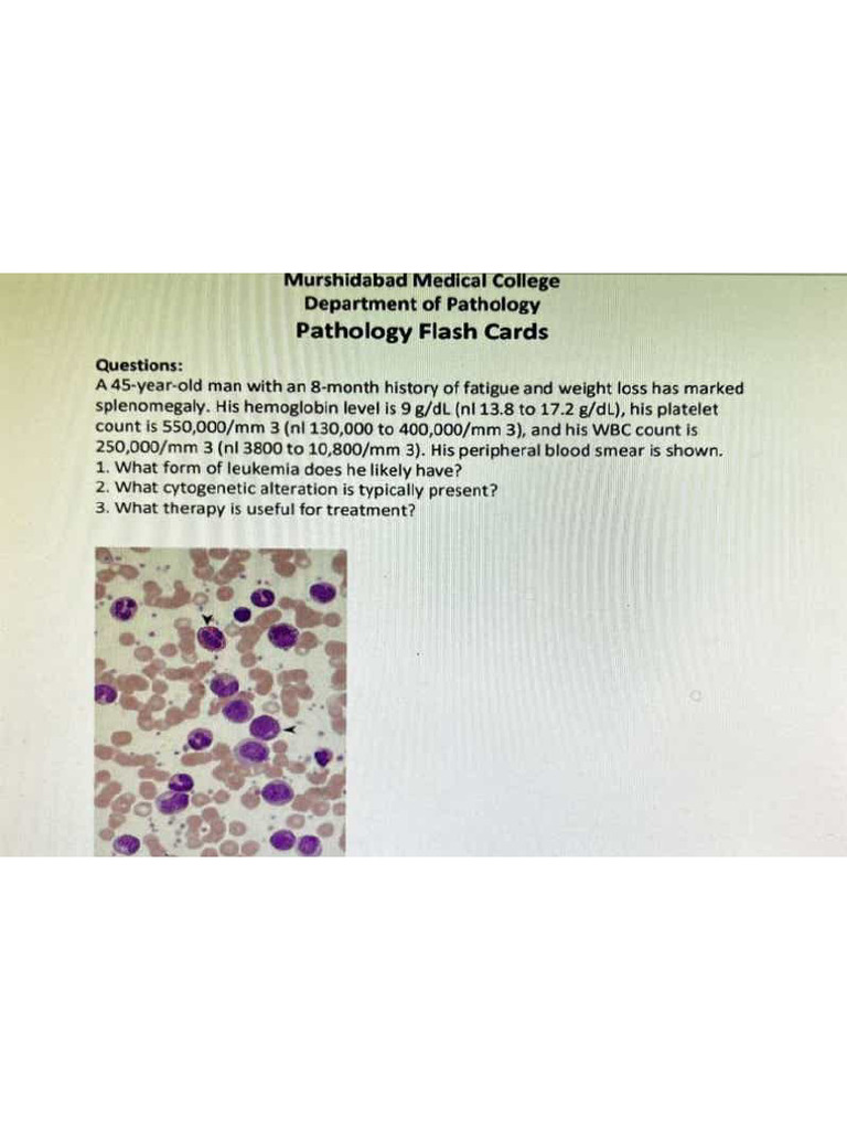 Patho Flashcards (Hematology) 10.07.23 | PDF