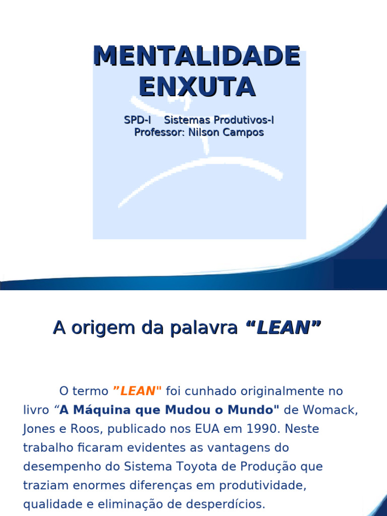 Mentalidade Enxuta Alt | PDF