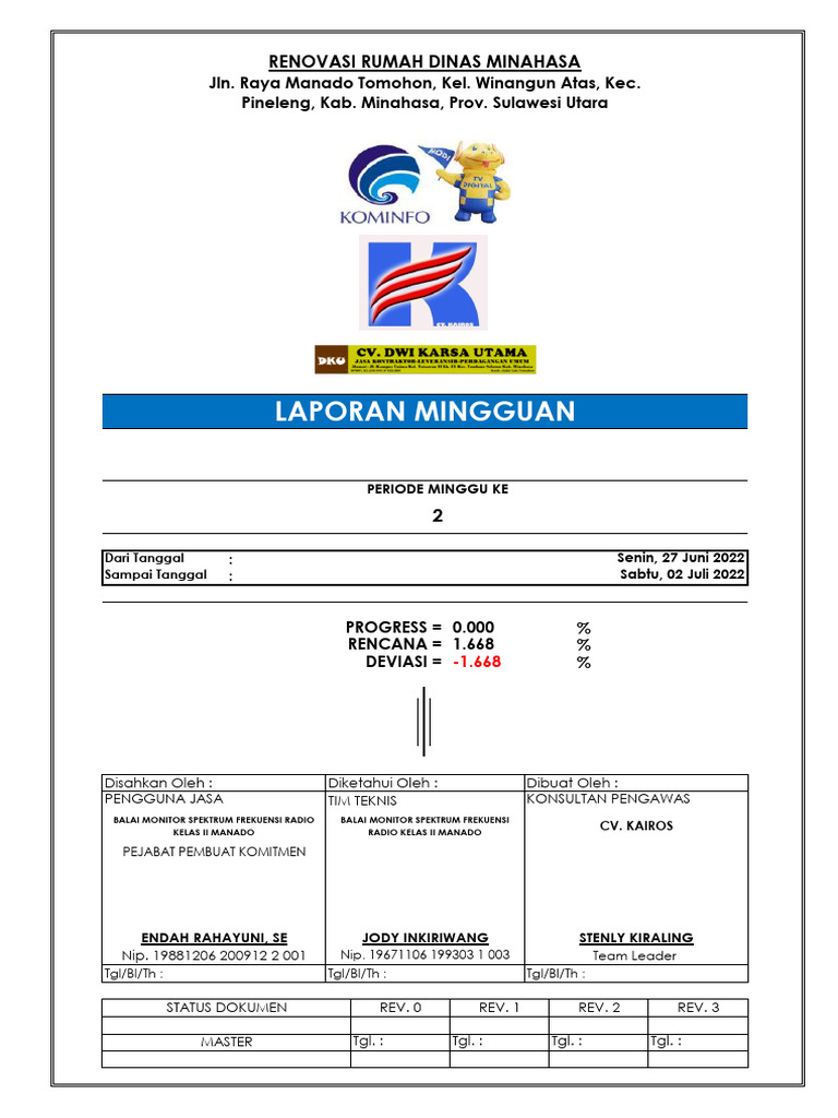 Lap. Mingguan Rudis Balmon 2 | PDF