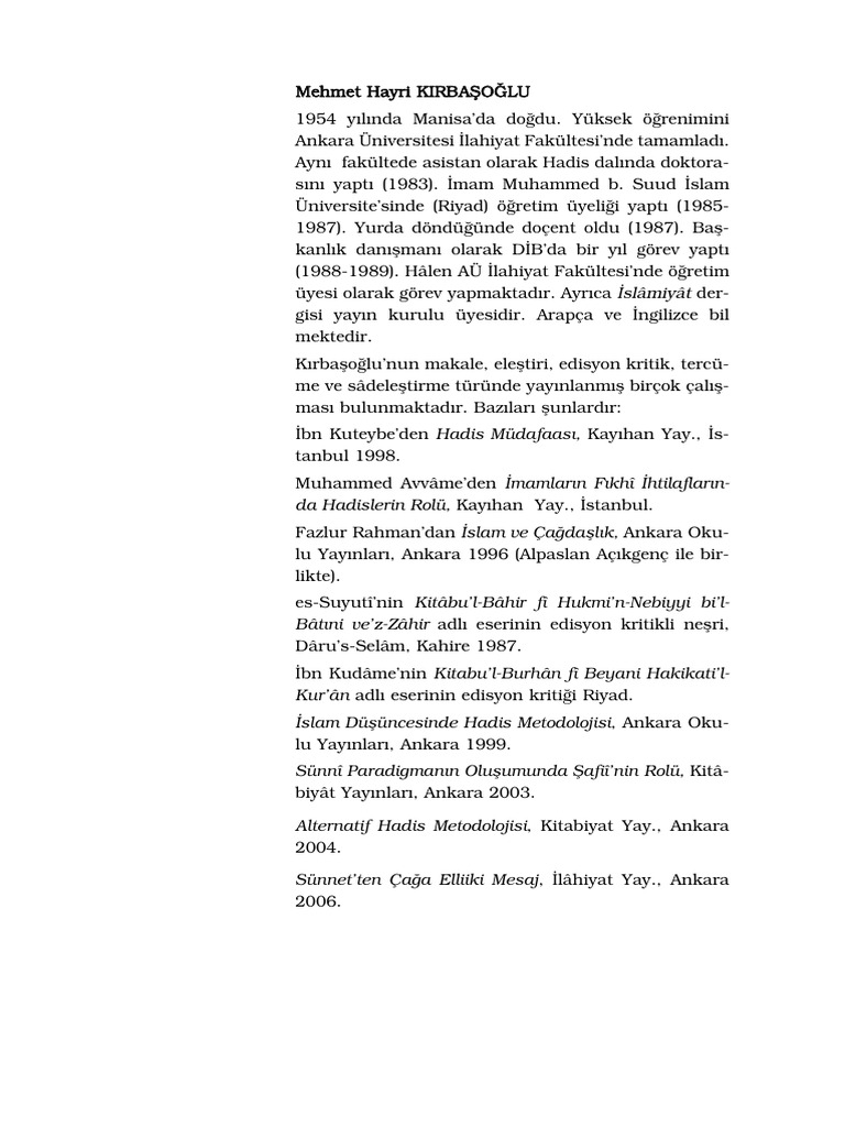 Islam Düsüncesinde Sünnet | PDF