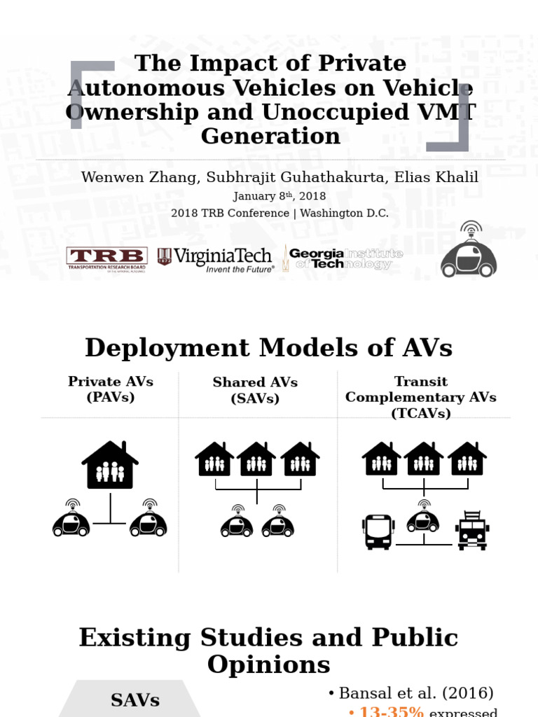 2018 TRB Pav Vehicle Ownership | PDF