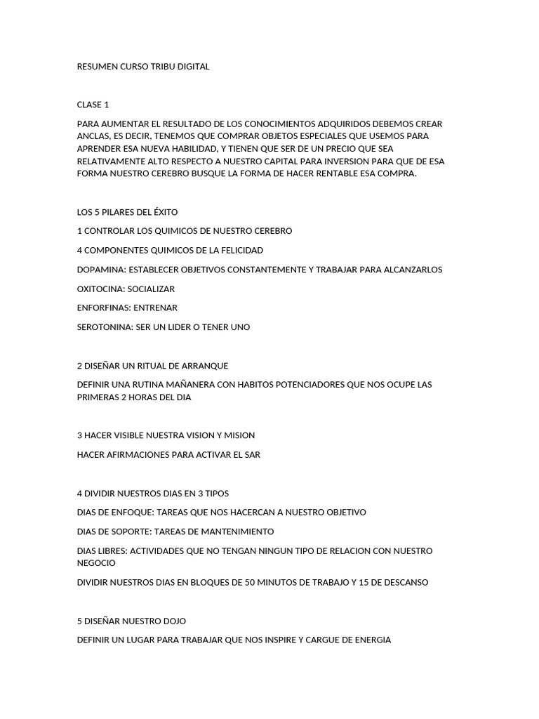 Resumen Curso Tribu Digital | PDF