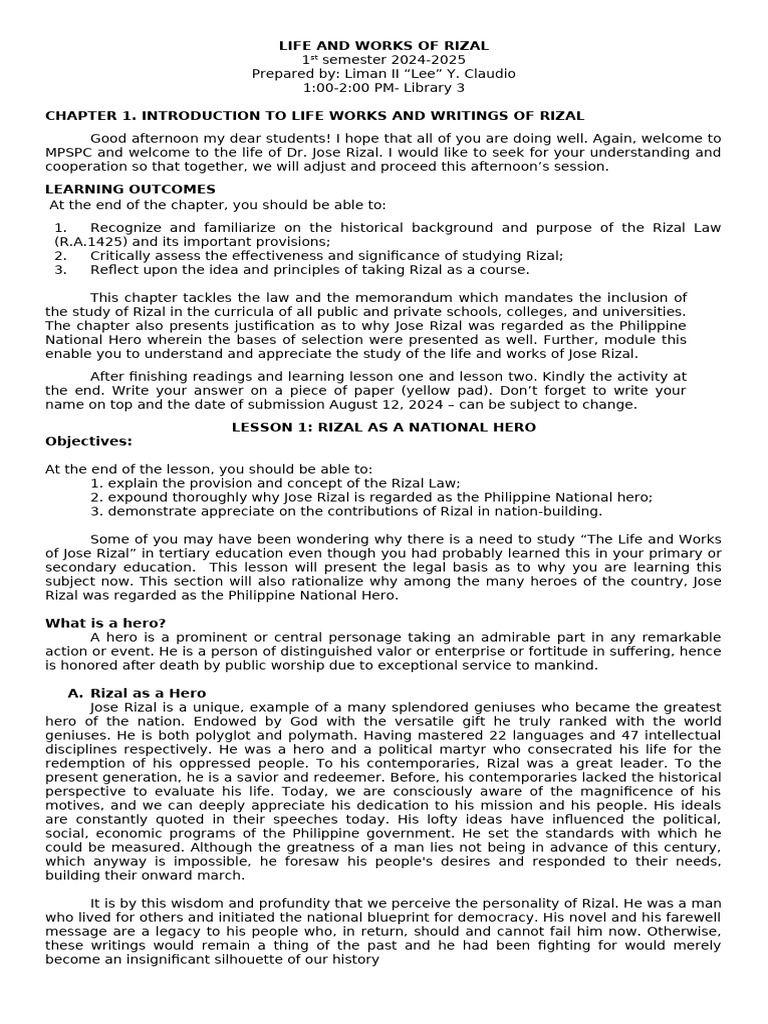 Understanding Rizal's Life and Legacy | PDF | Philippines