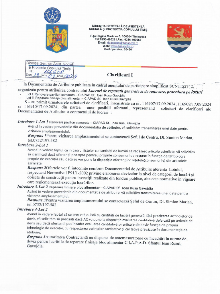 Clarificari I Lucrari Lot 1, Lot 2-Signed | PDF