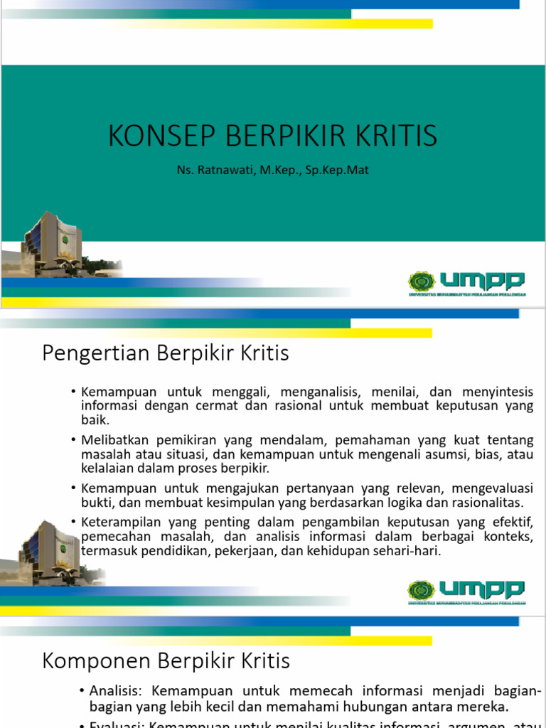 KONSEP BERPIKIR KRITIS | PDF