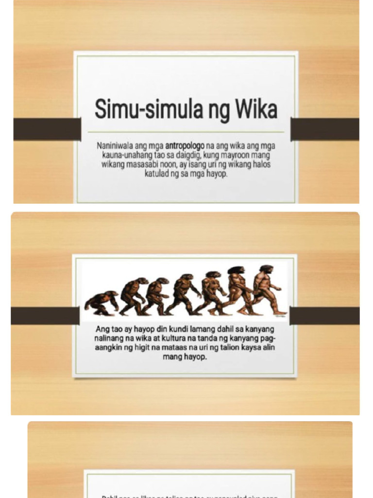 3. Simu - Simula Ng Wika | PDF