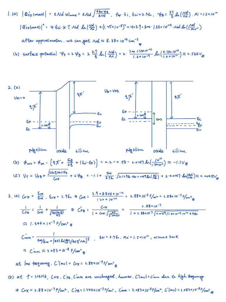 Solid State Electronics Hw6 | PDF