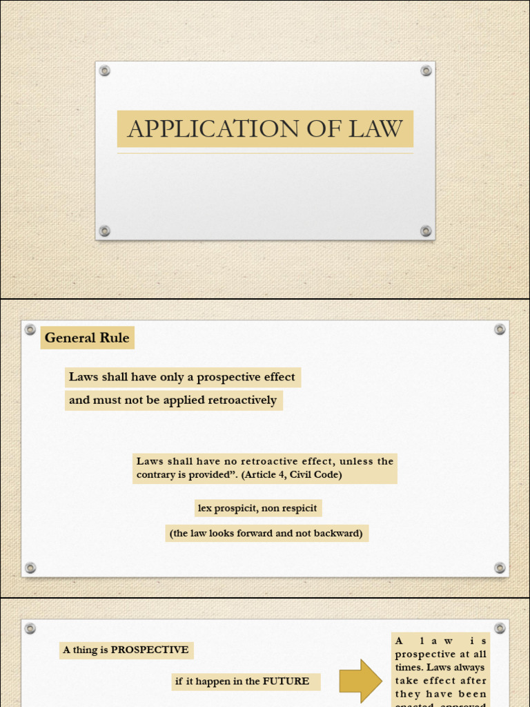 Presentation Application of Law | PDF
