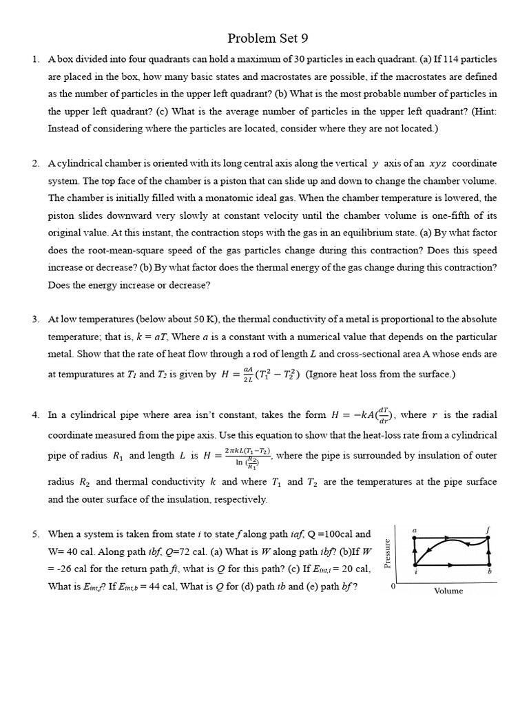 Problem Sets 9 | PDF