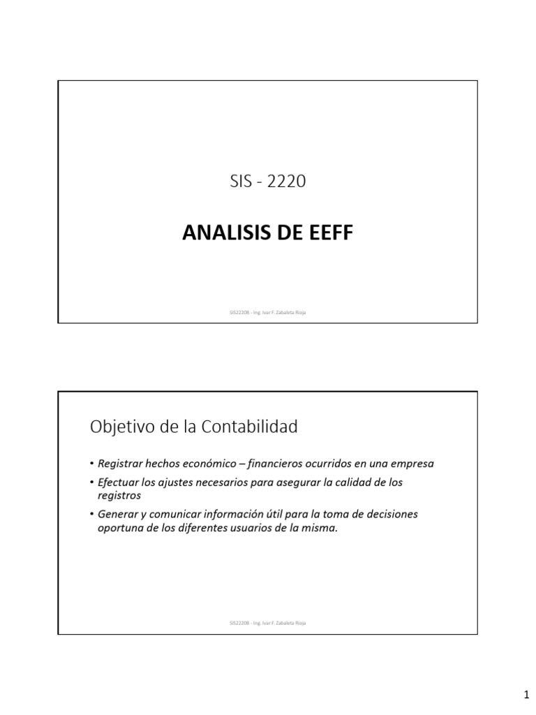 Unidad 8 - Análisis de EEFF | PDF