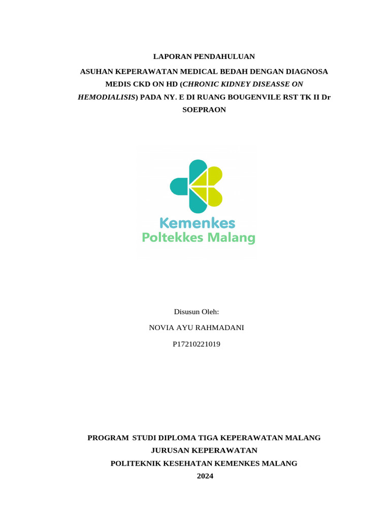 LP CKD On Hemodialisis KMB NOVIA Fiks | PDF