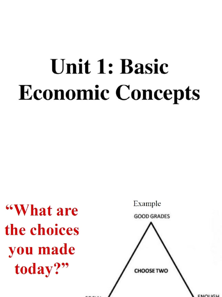 Unit 1 Basic Economic Concepts | PDF