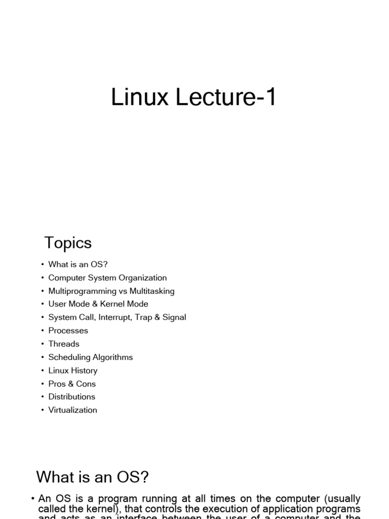 Linux Lecture-1 | PDF